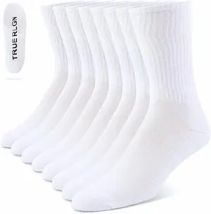 True Religion 8 Pairs Of Athletic Crew Socks - White