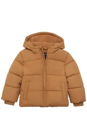 ROKKA&ROLLA Fleece Lined Hooded Jacket - Warm Tan