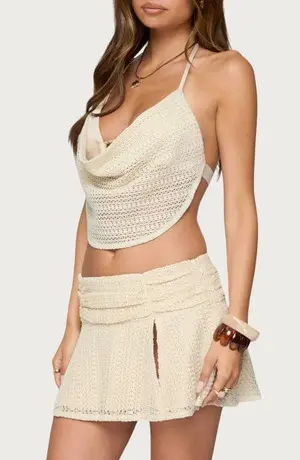 EDIKTED Crop Halter Top