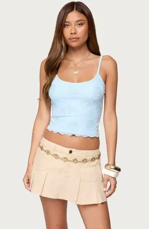 EDIKTED Floral Beaded Camisole