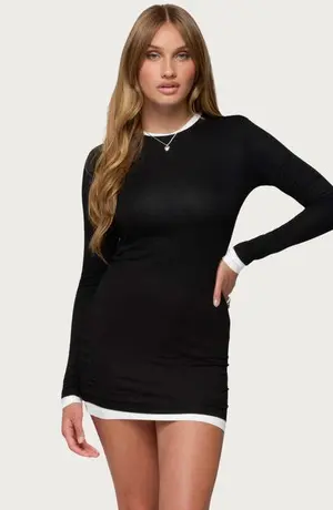 EDIKTED Norah Long Sleeve Minidress