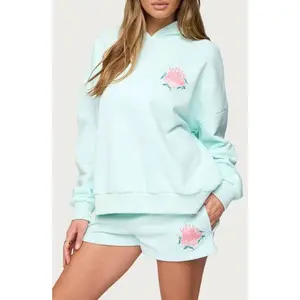 EDIKTED Beach Bloom Hoodie - Mint