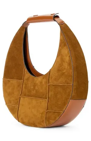 Staud Moon Leather Top Handle Tote - Tan