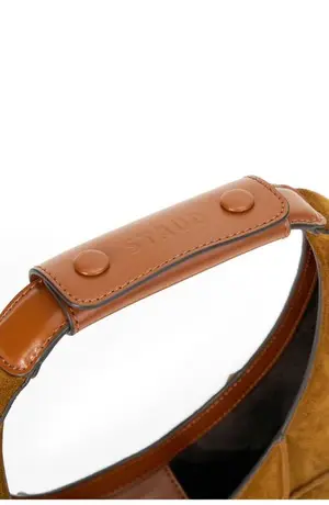 Staud Moon Leather Top Handle Tote - Tan