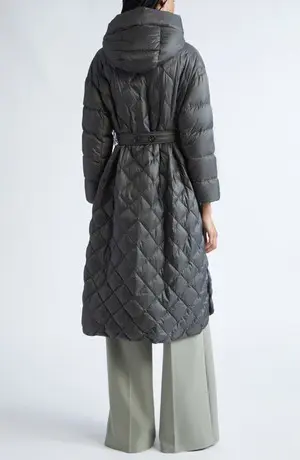 Max Mara The Cube Trepar Diamond Quilted Down Longline Coat