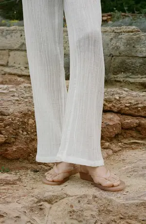 Mango Satin Drawstring Wide Leg Pants