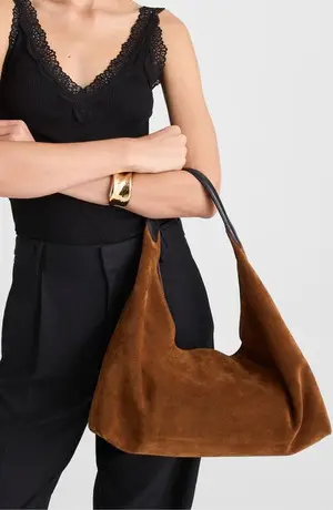 Madewell The Mylie Suede Shoulder Bag - Russet Multi