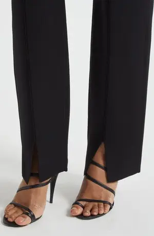 St. John Dani Slim Fit Knit Pants - Black
