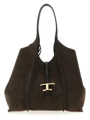 TOD'S Medium 'T Timeless' Shopper - Brown