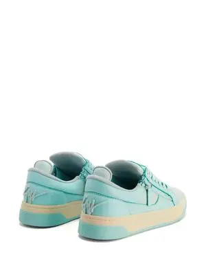 GIUSEPPE ZANOTTI Leather Panelled Sneakers - Blue