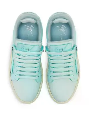 GIUSEPPE ZANOTTI Leather Panelled Sneakers - Blue