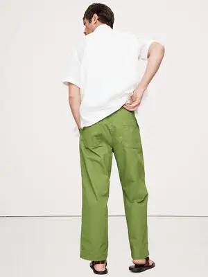 Banana Republic Loose Lightweight Cotton Pull-on Pant - Willow Green