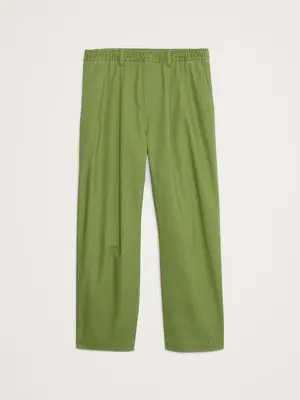 Banana Republic Loose Lightweight Cotton Pull-on Pant - Willow Green