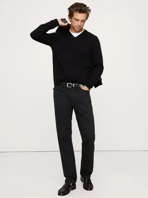 Banana Republic Straight Traveler Pant - Black