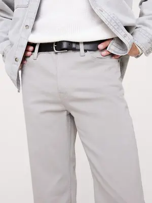 Banana Republic Straight Traveler Pant - Light Gray