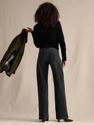 Banana Republic Mid-rise 90s Loose Jean - Washed Black