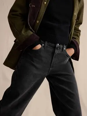 Banana Republic Mid-rise 90s Loose Jean - Washed Black