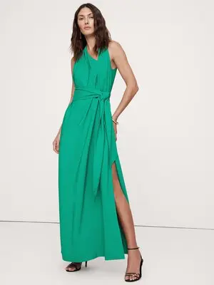 Stretch Crepe Maxi Dresses