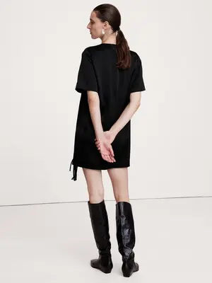 Banana Republic Satin Fringe Shift Dress