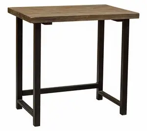 ALATERRE FURNITURE Pomona Small Metal & Solid W Ood Finish Desk - One-color