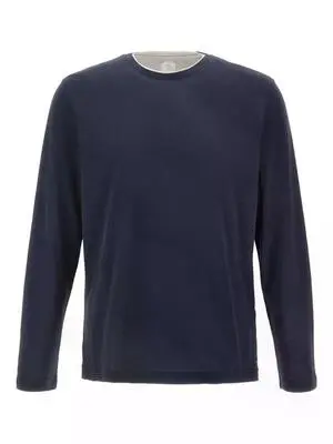 Eleventy Long-sleeve Crew-neck Sweater - Blue
