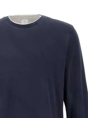 Eleventy Long-sleeve Crew-neck Sweater - Blue