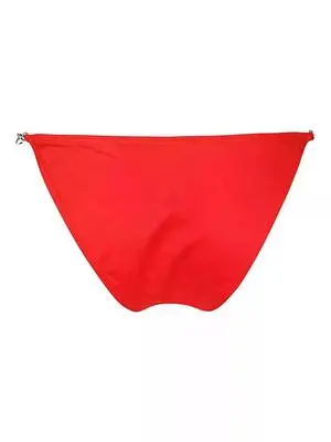 DIESEL® Logo-plaque Side-ring Bikini Bottom - Red