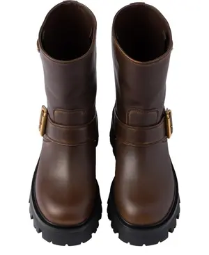 Prada Leather Boots - Brown