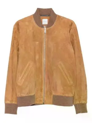 Paul Smith Suede Bomber Jacket - Brown
