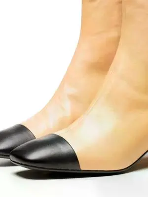 POCHE PARIS Block-heel Cap-toe Boots