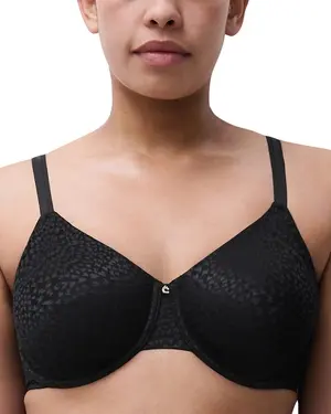 Chantelle Magique Seamless Unlined Minimizer Bra - Black
