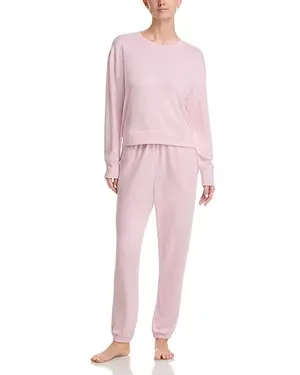 Aqua Sleep Lazy Days Pajama Set Exclusive - Heather Pink