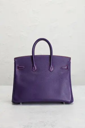 Hermès Epsom Birkin 25 Handbag - Bleu Iris