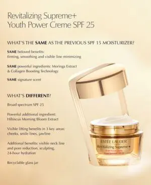 Estée Lauder Revitalizing Supreme Power Cream Moisturizer Spf 25