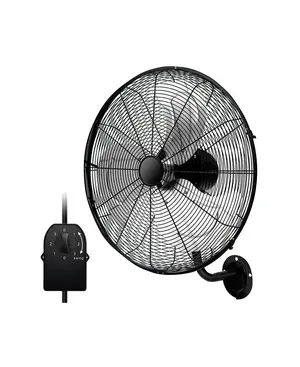 MECALE 20 Inch Wall Mount Fan With 3 Fan Speeds And Adjustable Tilt Head - Black