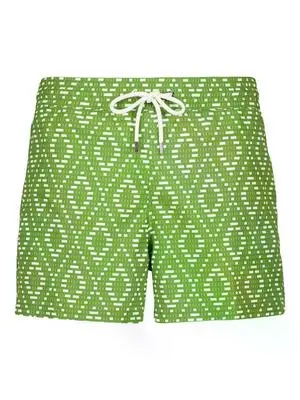 Frescobol Carioca Printed Board/boxer Swim Shorts - Green
