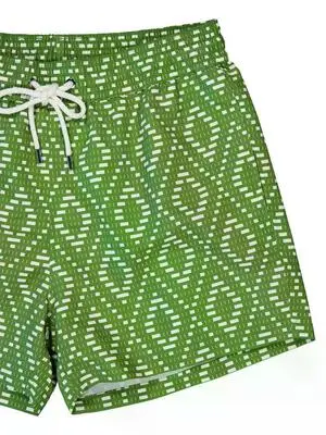 Frescobol Carioca Printed Board/boxer Swim Shorts - Green