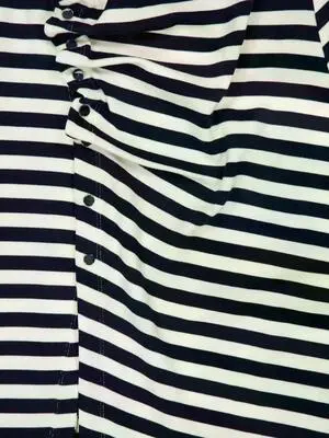 Rabanne Striped Gathered Midi Dress
