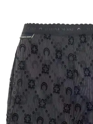 MARINE SERRE Flock-print Mesh Shorts