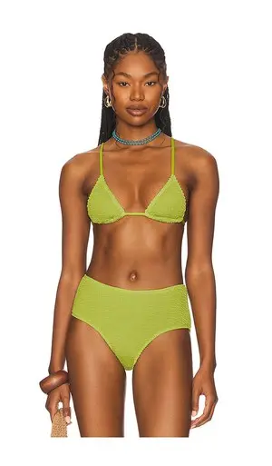WeWoreWhat Cooper Bikini Top - Citron