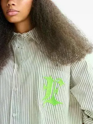 Essentiel Antwerp Striped Embroidered Shirt