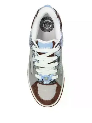 Versace Greca Snakeskin-effect Sneakers