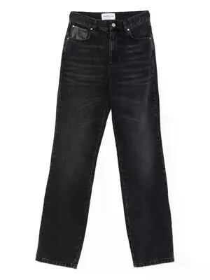 Marella Straight Leg Jeans With Leather Pockets