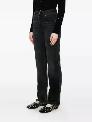 Marella Straight Leg Jeans With Leather Pockets