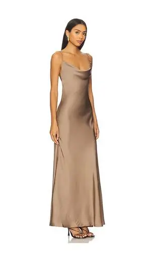 Bardot Monroe Cowl Neck Maxi Dress - Toffee