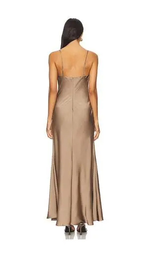 Bardot Monroe Cowl Neck Maxi Dress - Toffee
