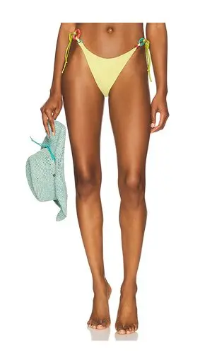 Yllw Vivi Charm Bikini Bottom - Lemon Waffle