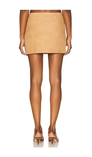 Superdown Faux Suede Mini Skirt - Camel
