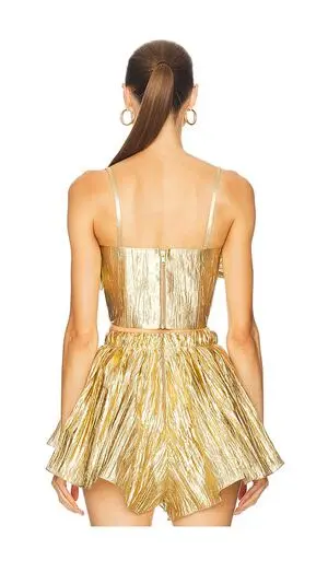 THE DOLLS HOUSE Shelby Metallic Corset Top