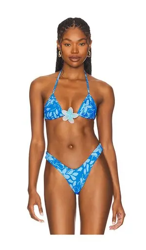 Lioness Riviera Bikini Top - Blue Floral